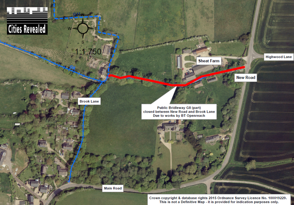 Hindered access during work at Bridleway G8 at Gatcombe (AMENDED DATE ...